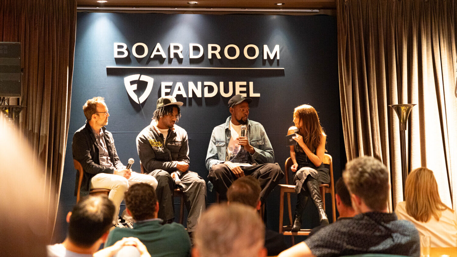 Kevin Durant, Malik Nabers, and FanDuel President Christian Genetski ...